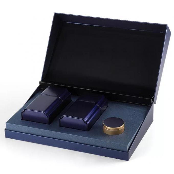 Rigid Cardboard Packing Boxes Clamshell Luxury For Coffee Tea