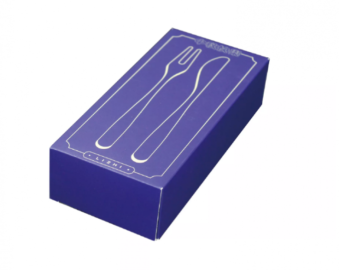 Varnishing Dinnerware Packaging Boxes Dinner Set Box For Fork Spoon