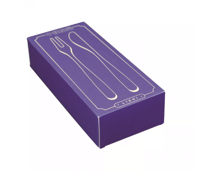 Varnishing Dinnerware Packaging Boxes Dinner Set Box For Fork Spoon