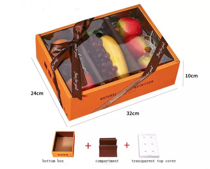 ISO Luxury Cardboard Fruit Packaging Boxes With Transparent Cover